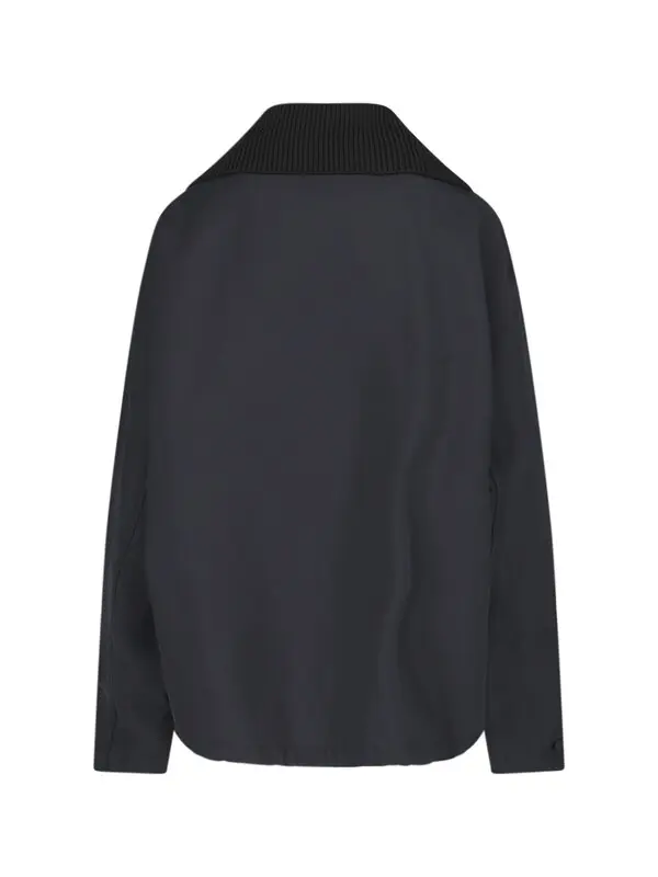 Gucci Techno Gabardine Caban With Embossed Logo