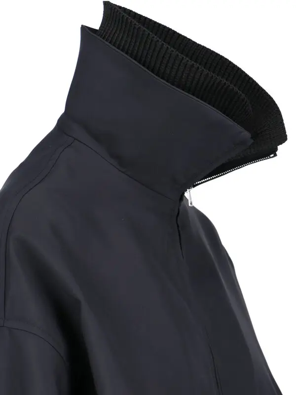 Gucci Techno Gabardine Caban With Embossed Logo