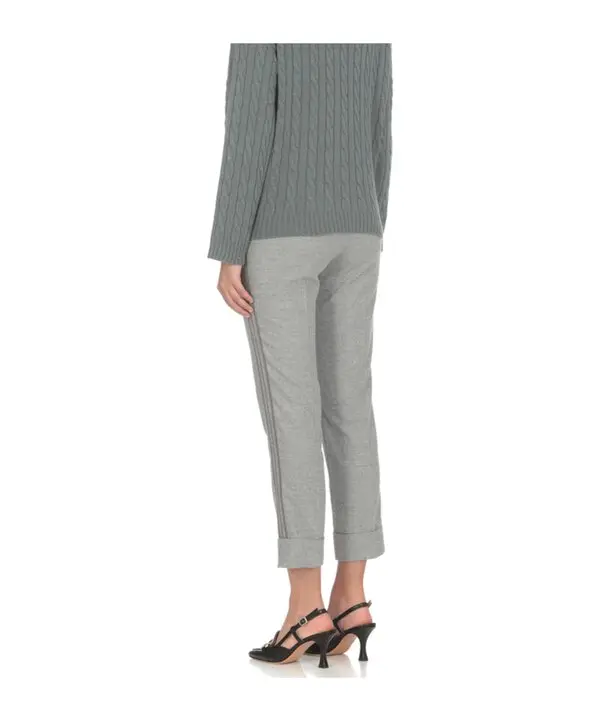 Peserico Embellished Cropped Trousers