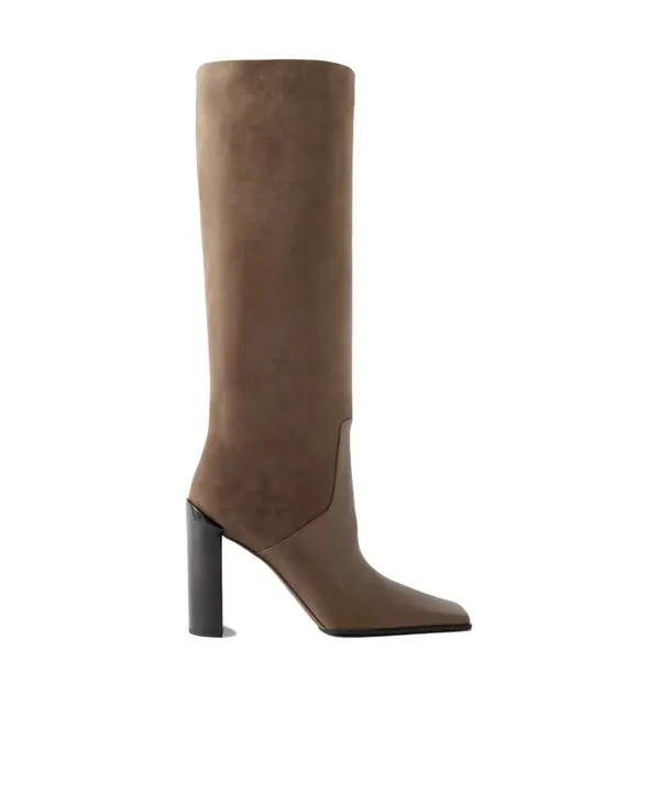 Alaïa Square-toe Boots - Taupe