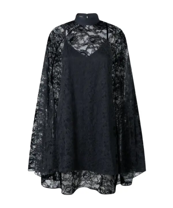 Pinko Long-sleeved Mini Lace Dress
