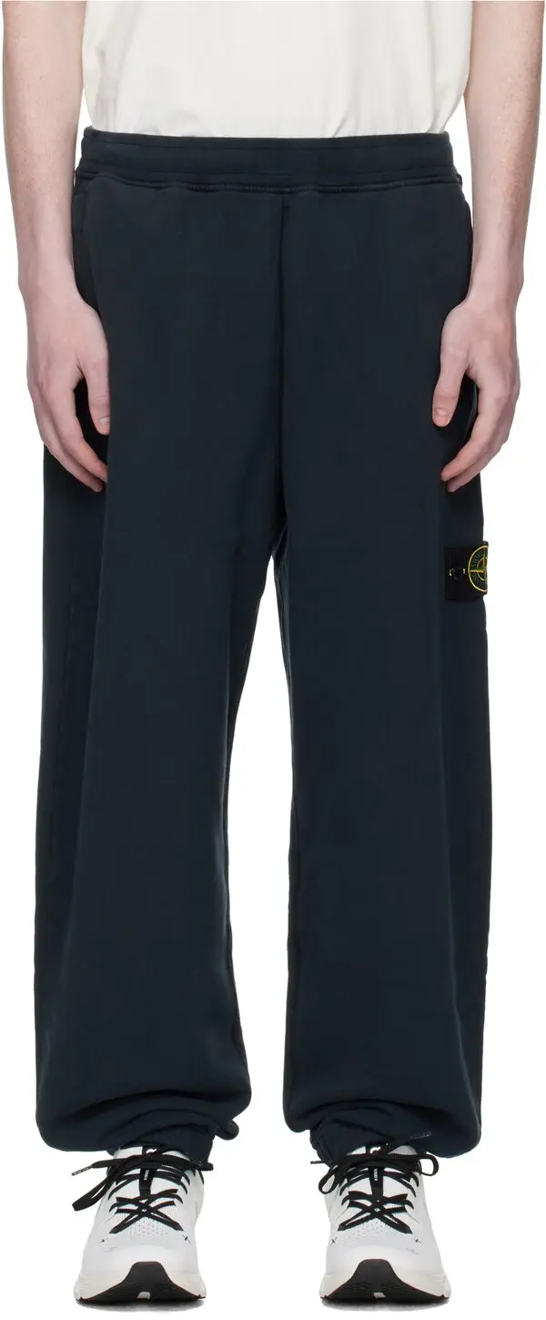 Stone Island Elastic Waist Sweatpants - Blue