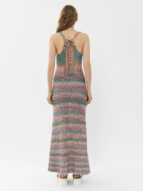 Chloé Striped Sleeveless Knit Maxi Dress
