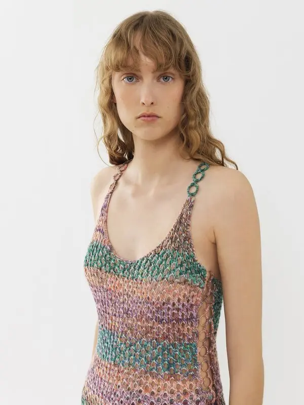 Chloé Striped Sleeveless Knit Maxi Dress