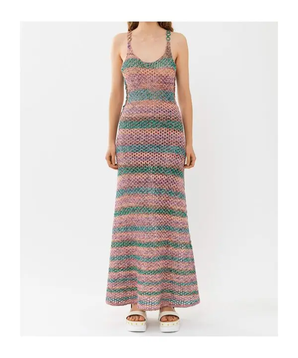 Chloé Striped Sleeveless Knit Maxi Dress
