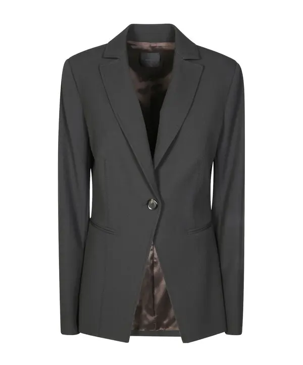 Pinko Stitch Detailed Single-breasted Jacket - Black