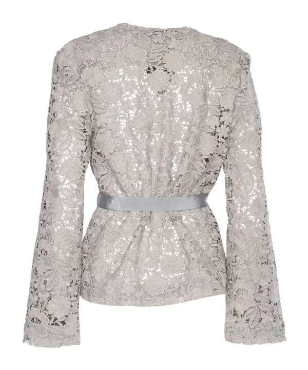 P.a.r.o.s.h Lace Detailed Tie-waist Jacket