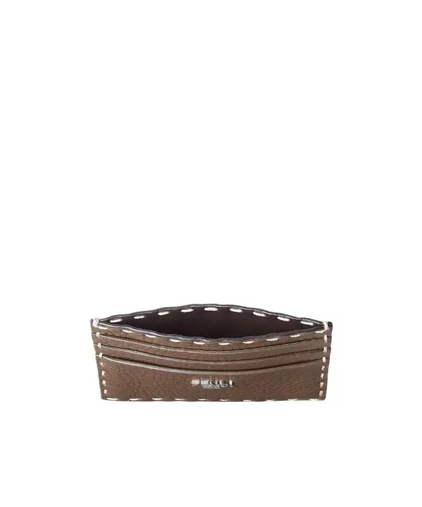 Fendi Selleria Card Holder With 100 Hand-sewn Topstitches