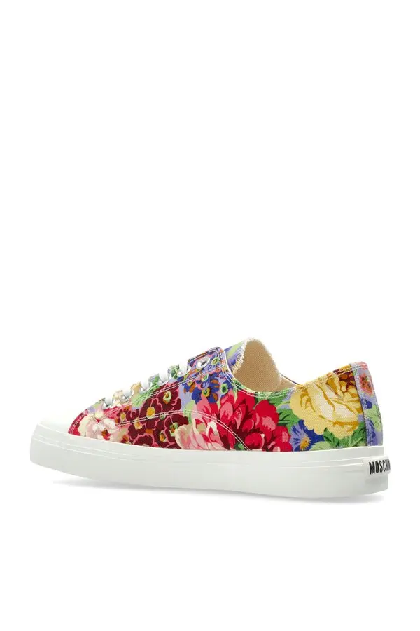 Moschino Teddy Bear Print Low Top Sneakers - White
