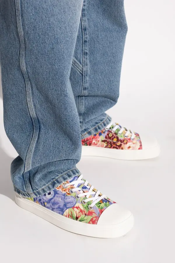 Moschino Teddy Bear Print Low Top Sneakers - White