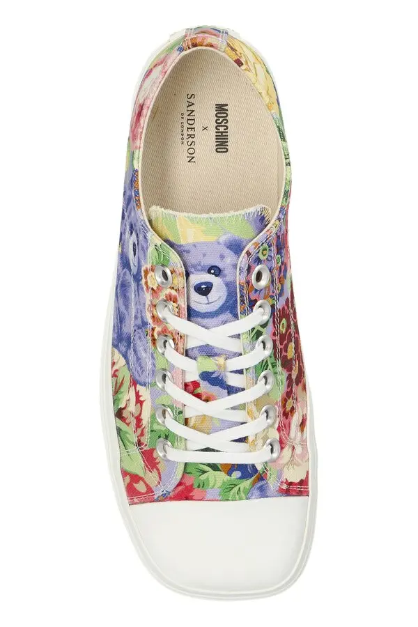 Moschino Teddy Bear Print Low Top Sneakers - White