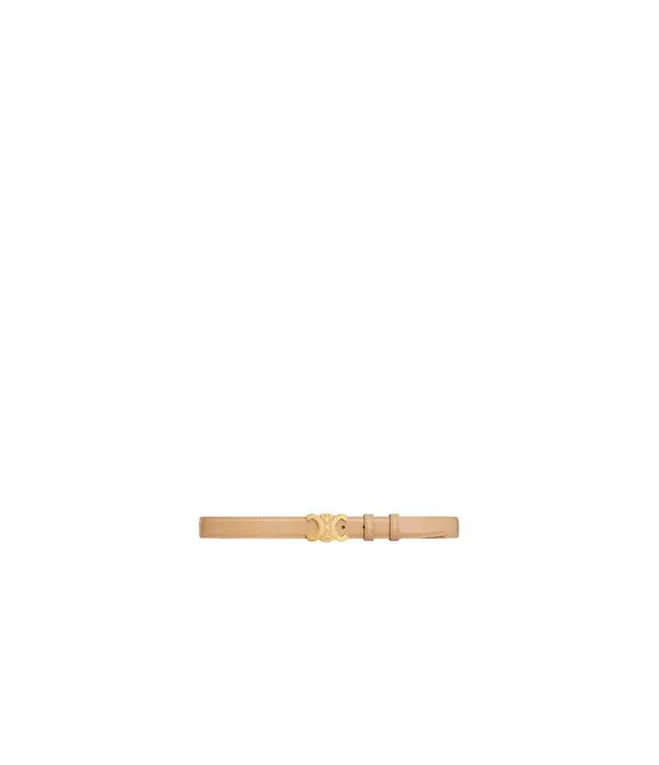 Celine Medium Triomphe Belt In Taurillon Leather - Light Sand