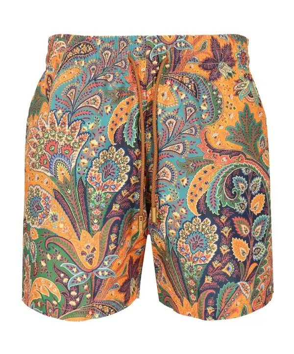 Etro Paisley Print Drawstring Swim Shorts - Multicolor