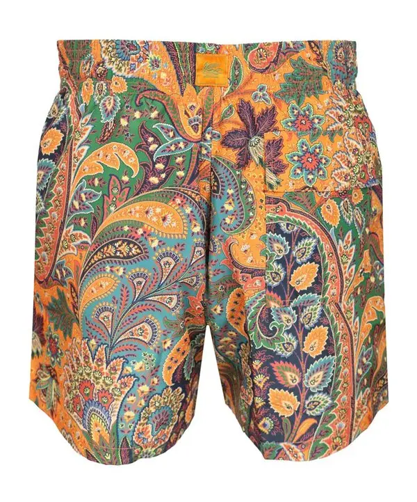Etro Paisley Print Drawstring Swim Shorts
