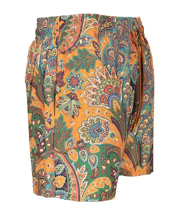 Etro Paisley Print Drawstring Swim Shorts