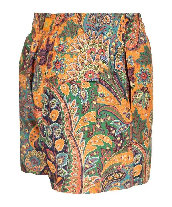 Etro Paisley Print Drawstring Swim Shorts