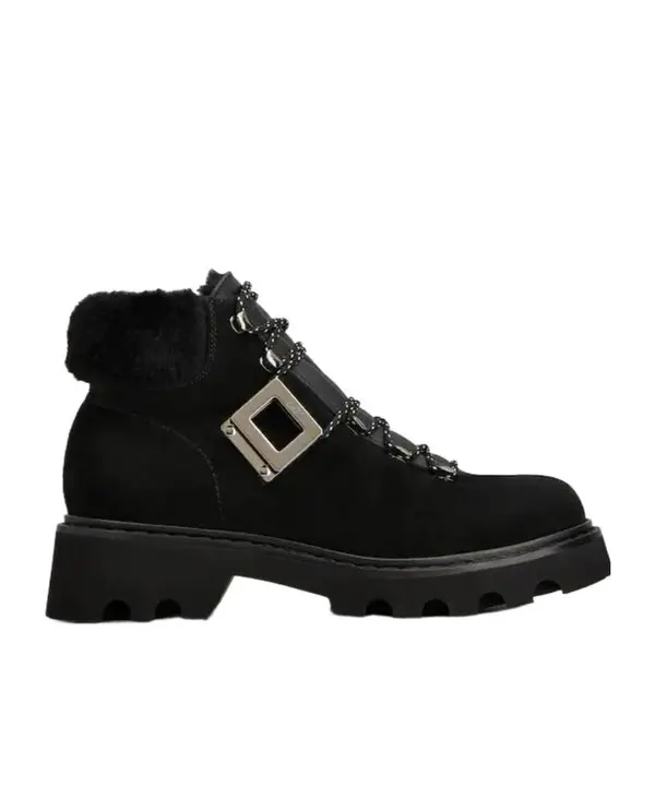 ROGER VIVIER Viv" Rangers Truck Booties - Black