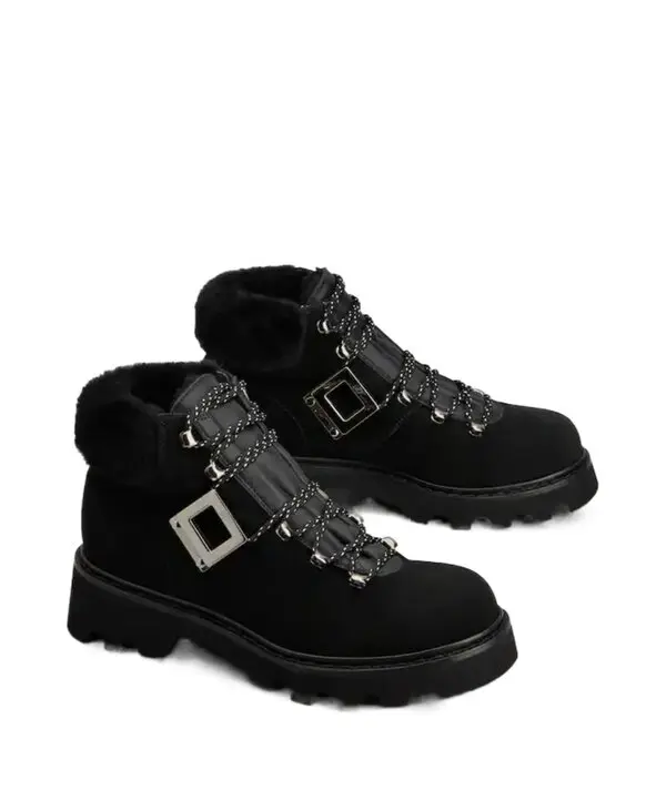 ROGER VIVIER Viv" Rangers Truck Booties - Black