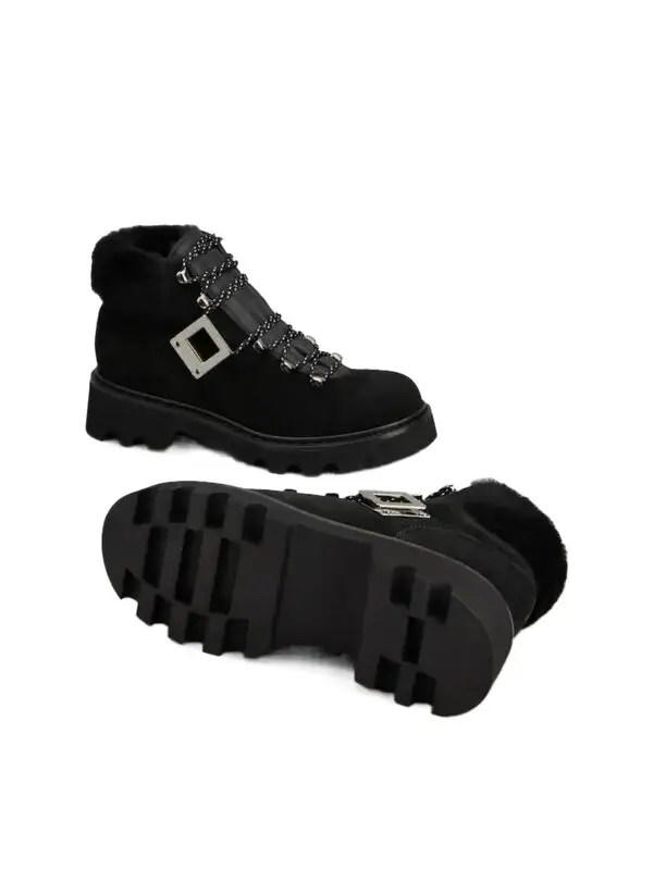ROGER VIVIER Viv" Rangers Truck Booties - Black
