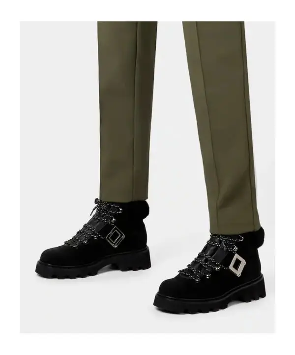 ROGER VIVIER Viv" Rangers Truck Booties - Black
