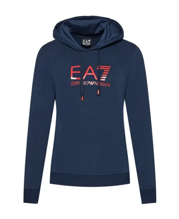 EA7 Logo Detail Hooded Sweater