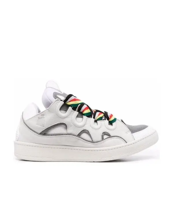 LANVIN Curb Leather Trainers - White