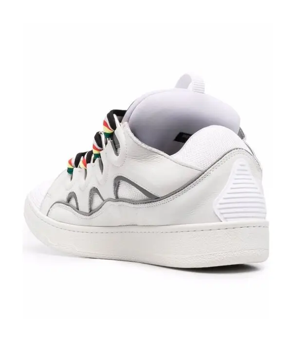 LANVIN Curb Leather Trainers - White