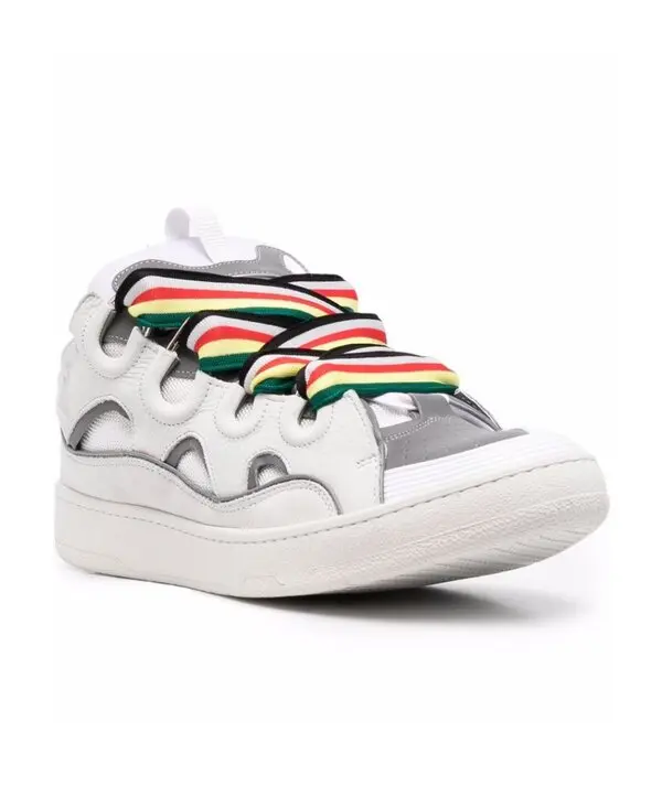 LANVIN Curb Leather Trainers - White