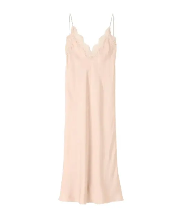 RÓHE Camisole Dress With Lace Detail - Nude