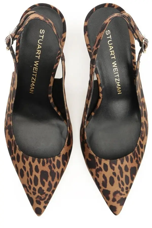 STUART WEITZMAN Pointed Toe Slingback High-heeled Sandals - Black