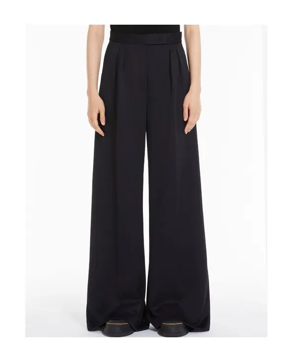 Max Mara Zinnia Pleated High Waist Wide Leg Pants