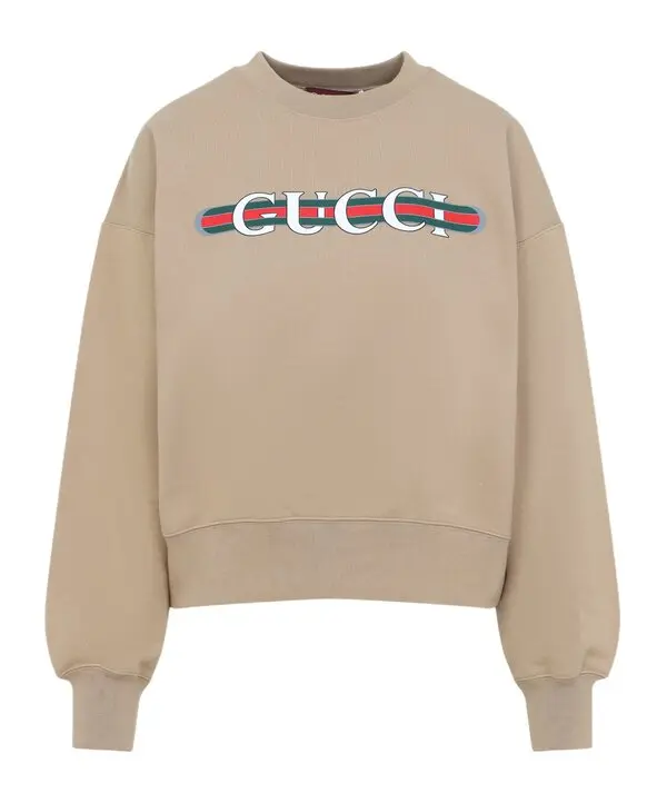 Gucci Logo Printed Crewneck Sweatshirt - No