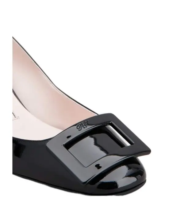ROGER VIVIER Patent Leather Ankle Strap Pumps