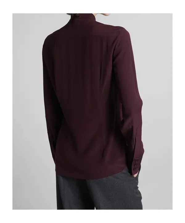 Stella McCartney Long Sleeve Silk Shirt With Tie Detail