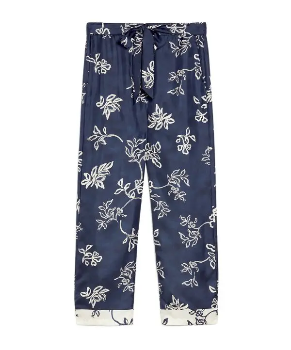 Max Mara Cinzia Twill Printed Trousers - Ultramarine Blue