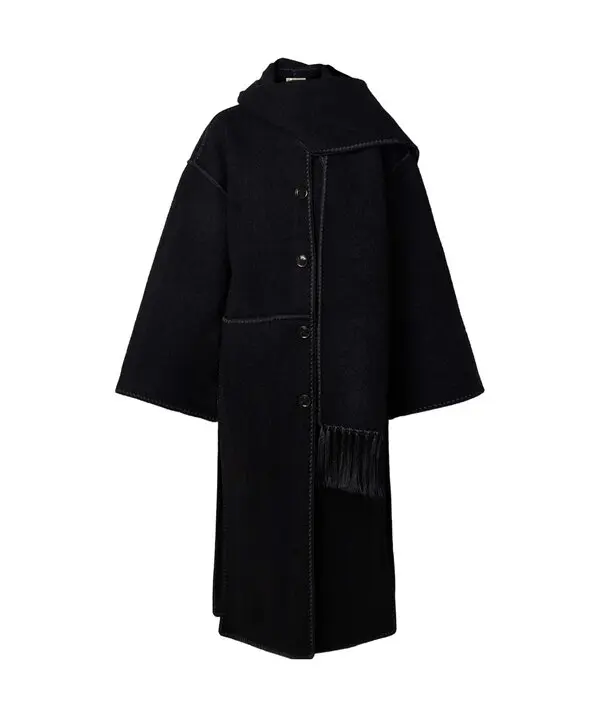 TOTEME Long Sleeve Coat - Black