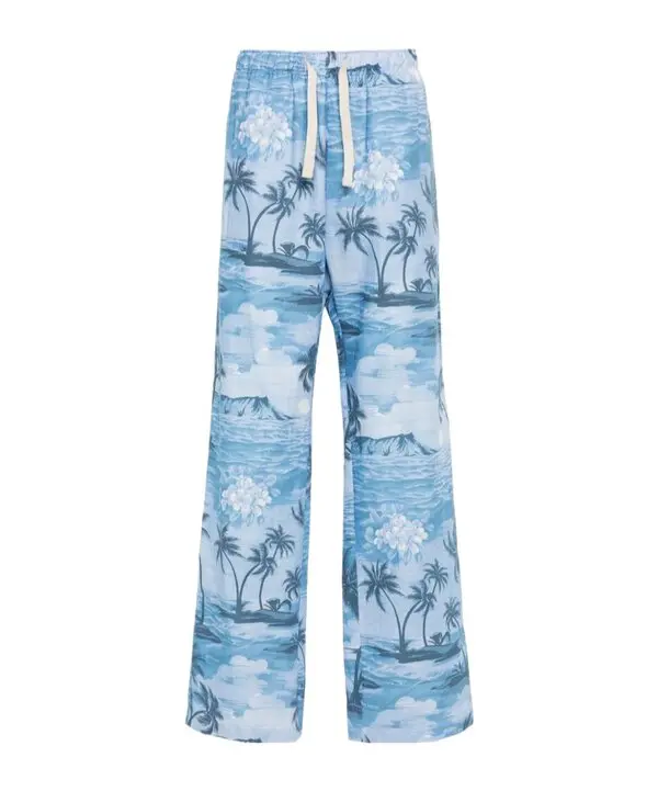 Palm Angels Sunset Print Wide-leg Trousers