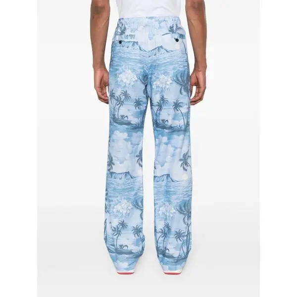 Palm Angels Sunset Print Wide-leg Trousers