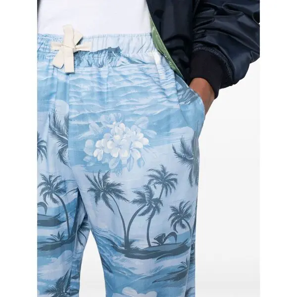 Palm Angels Sunset Print Wide-leg Trousers