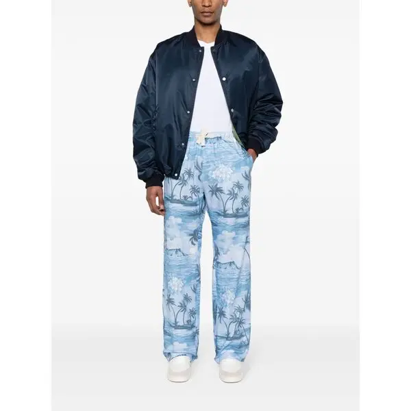 Palm Angels Sunset Print Wide-leg Trousers