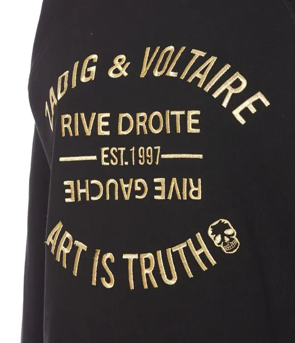 Zadig&Voltaire Logo-embroidered Crewneck Sweatshirt - Black