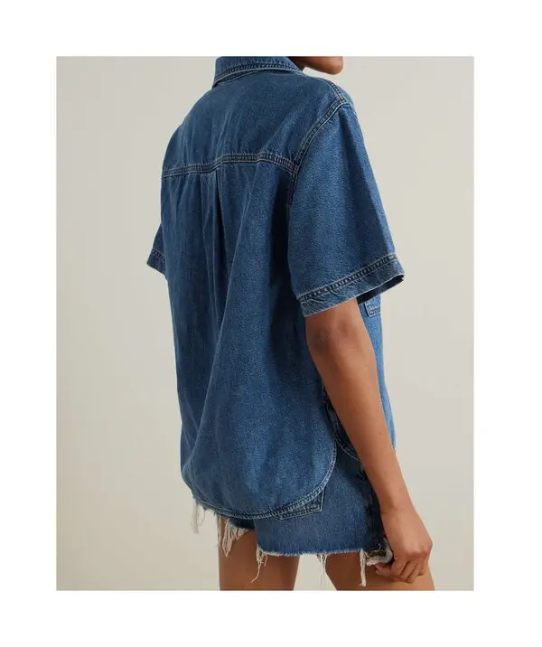 FRAME Organic Denim Shirt With Patch Pockets