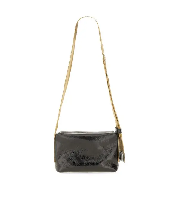 UMA WANG Zipped Patent-leather Shoulder Bag