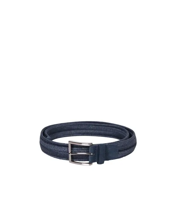 ORTIGNI Woven Belt With Metal Buckle - Blue