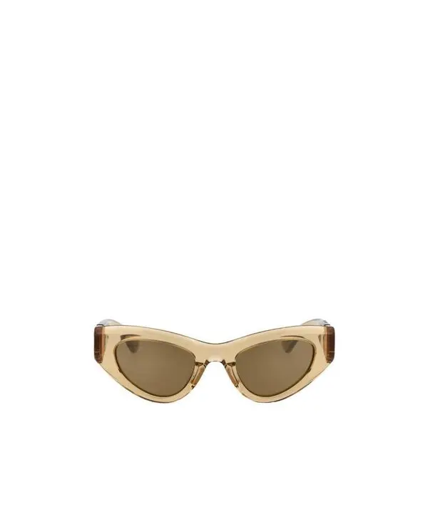Bottega Veneta Straight Arm Cat-eye Frame Sunglasses - Brown