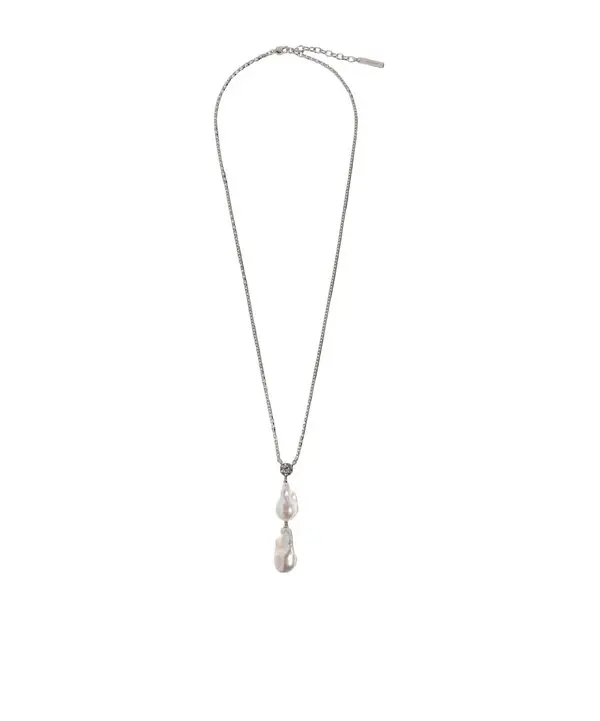 Givenchy Crystal Pearl Necklace - Gray