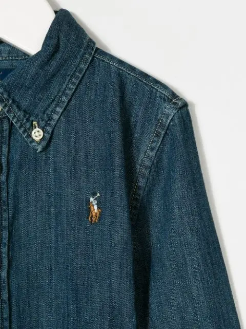 Polo Ralph Lauren Denim Shirt Dress With Embroidered Pony