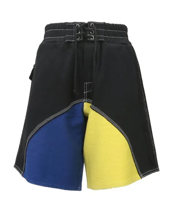 We11Done Spliced Design Shorts
