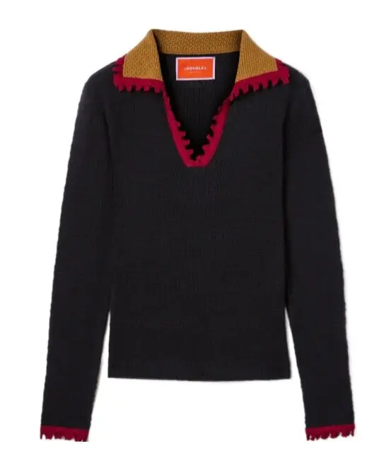 La DoubleJ Cotton-cashmere Sweater With Picket Edge Detail