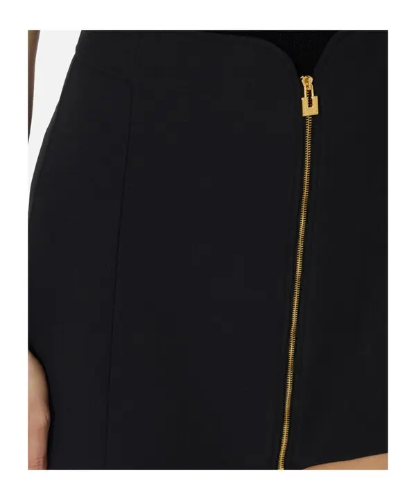 Elisabetta Franchi A-line Mini Skirt With Gold-plated Zipper